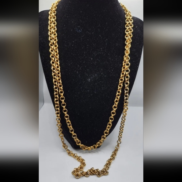 Trifari | Jewelry | Vintage Crown Trifari Gold Tone Link Long Chain ...
